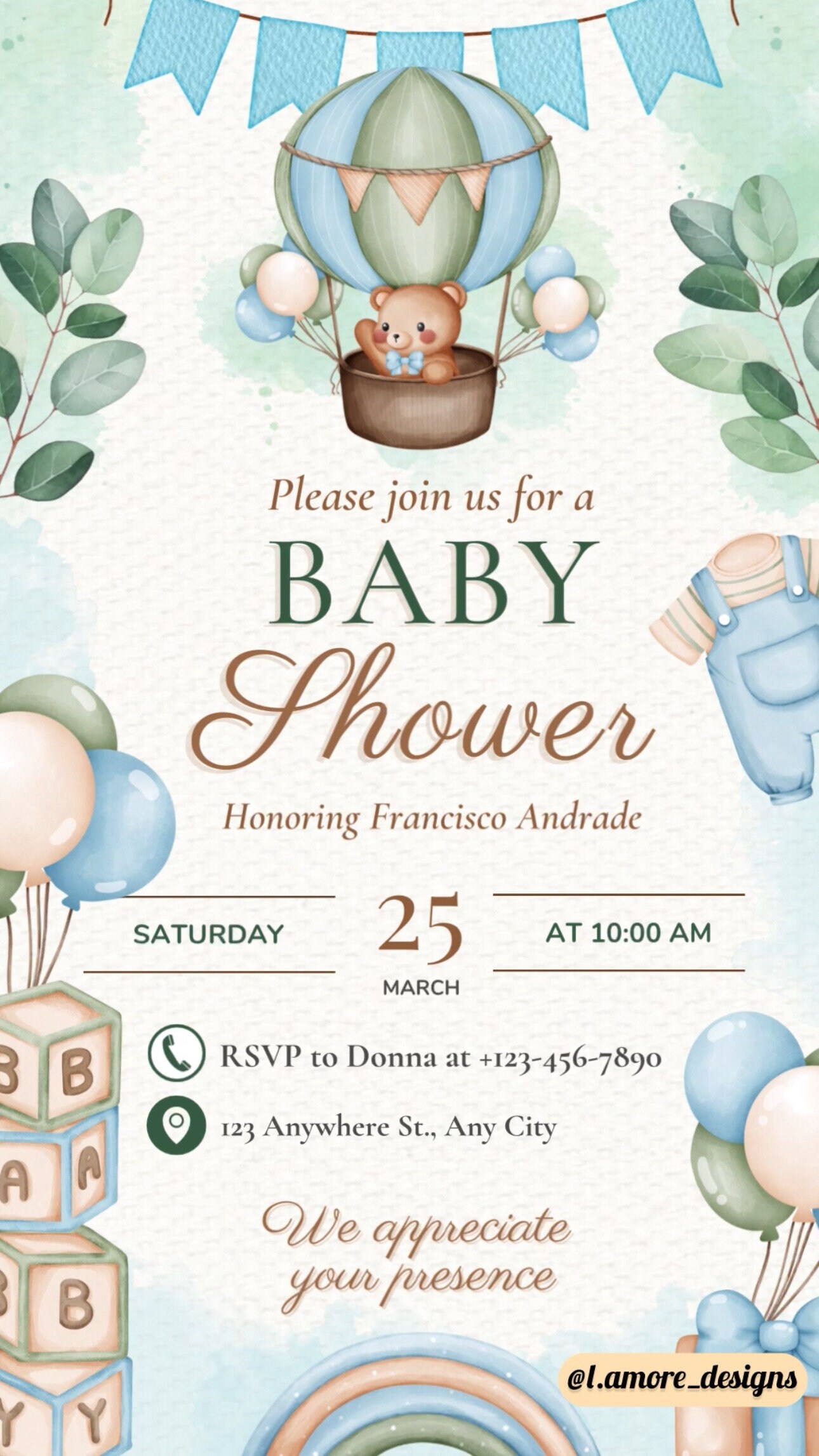Baby Shower Boy Invitation - Etsy