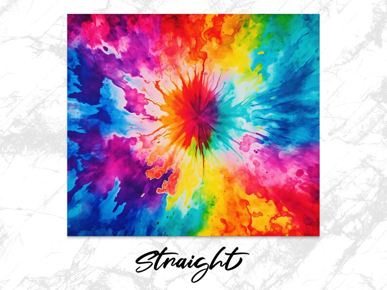 Tye Dye 20 Oz Skinny Tumbler Sublimation Design Straight And Tapered