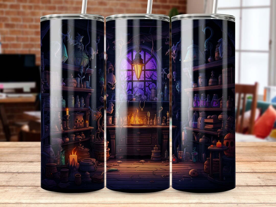 Potion Room Witch 20 Oz Skinny Tumbler Sublimation Design, Straight ...