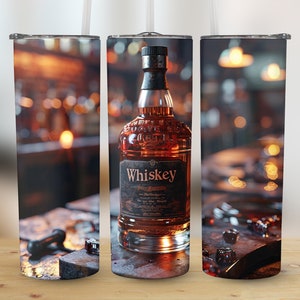 Whiskey Bottle Digital Art Print, Bar Decor, Rustic Whiskey Poster ...