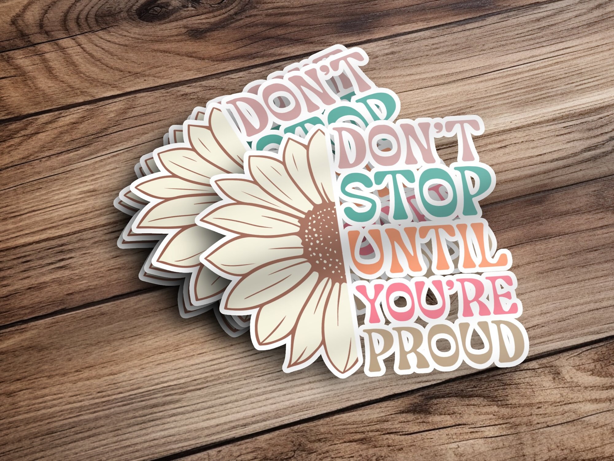 Dont Stop Until Youre Proud Sticker, Gym Sticker, Motivational Sticker ...