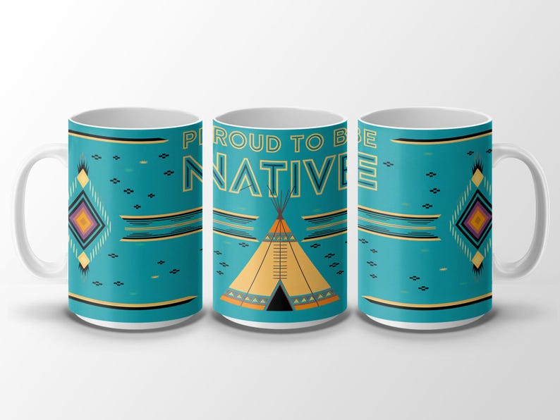 Mug Fierté d'être autochtone, Mug à café au design autochtone, Art ...
