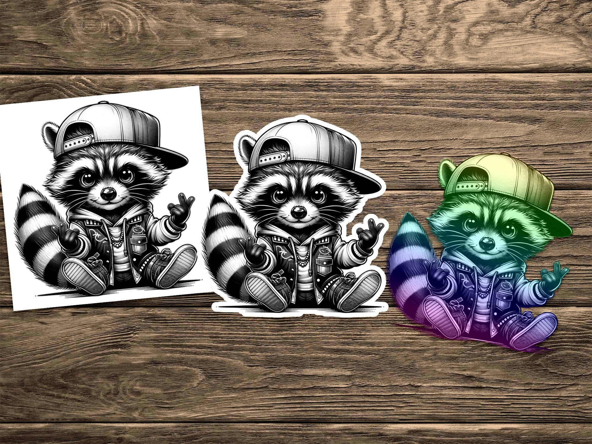 Kawaii Raccoon Sticker, Ween Sticker, Ween Gift, Ween Party, Weener Dog ...