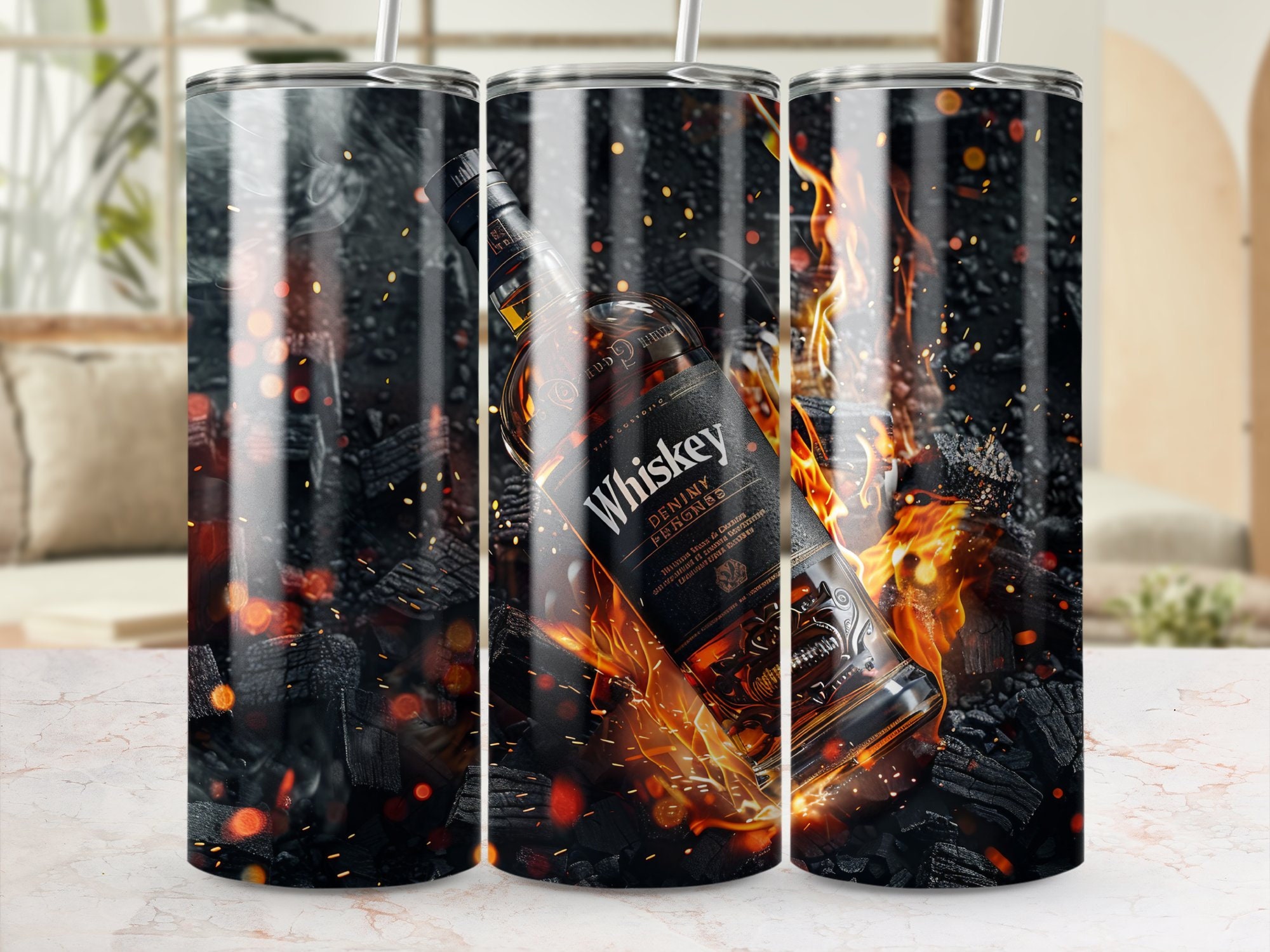 Whiskey Bottle Tumbler Wrap, Whiskey Bottle Digital Art, Tumbler Wrap ...