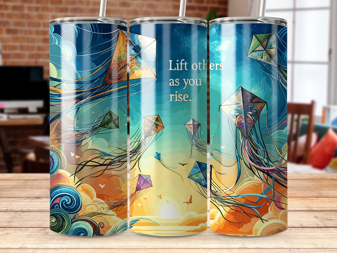 Kite Tumbler Sublimation Design: Lift Others 20 Oz PNG (digital ...