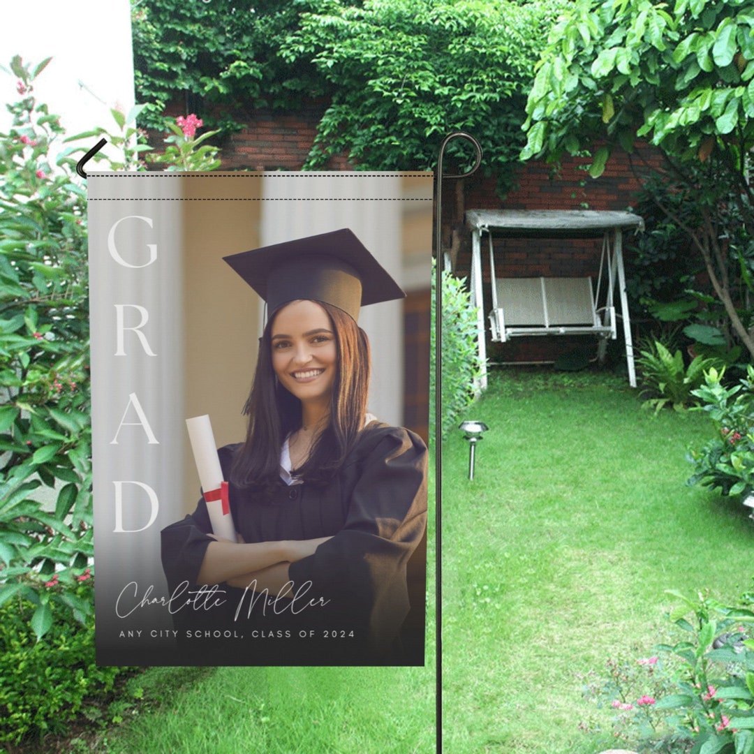 Graduation Photo Garden Flag Personalize It - Etsy