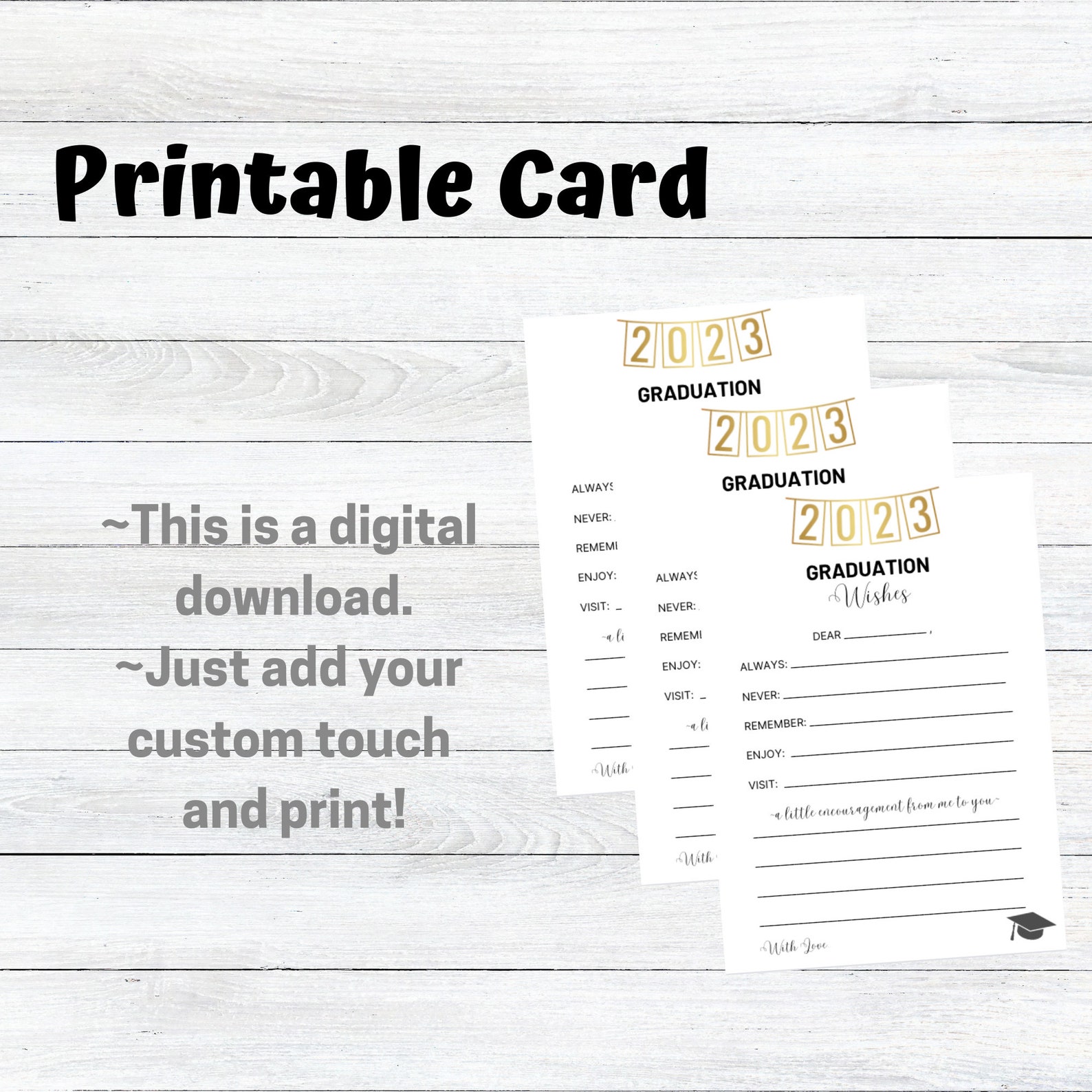 Graduation Advice Card Template - Etsy