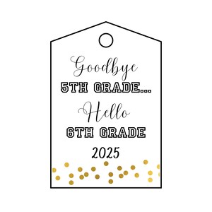 5th Grade Promotion Gift Tags 2025~printable - Etsy