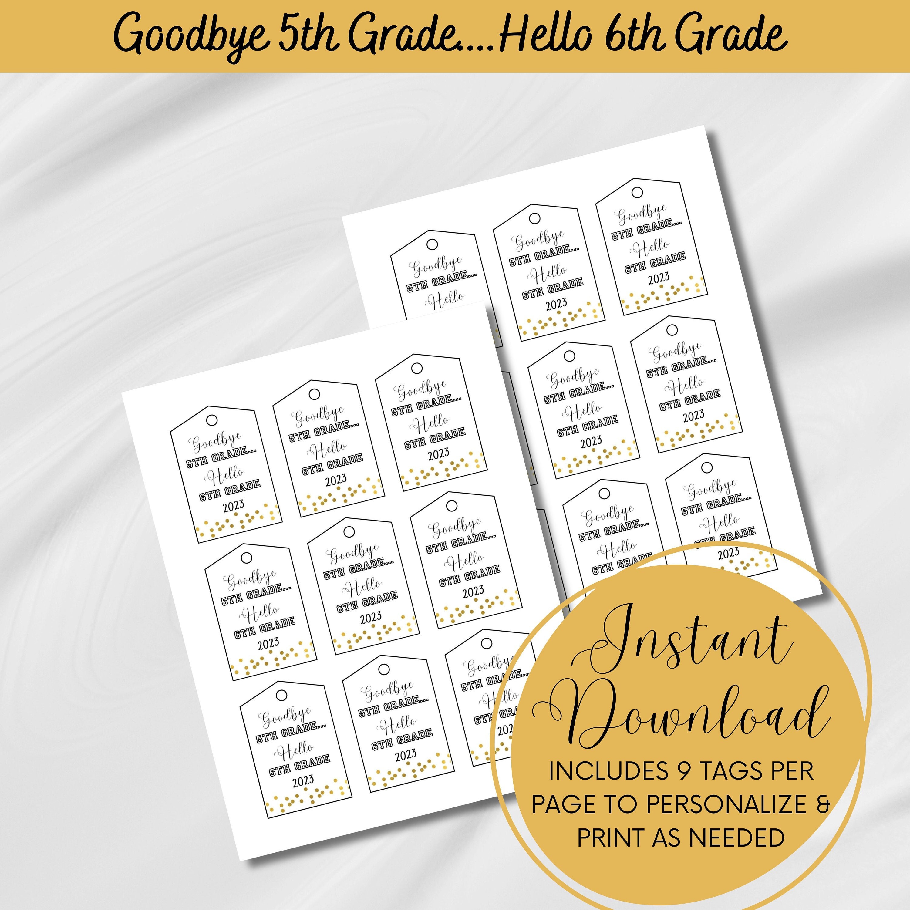 5th Grade Promotion Gift Cardsprintable - Etsy