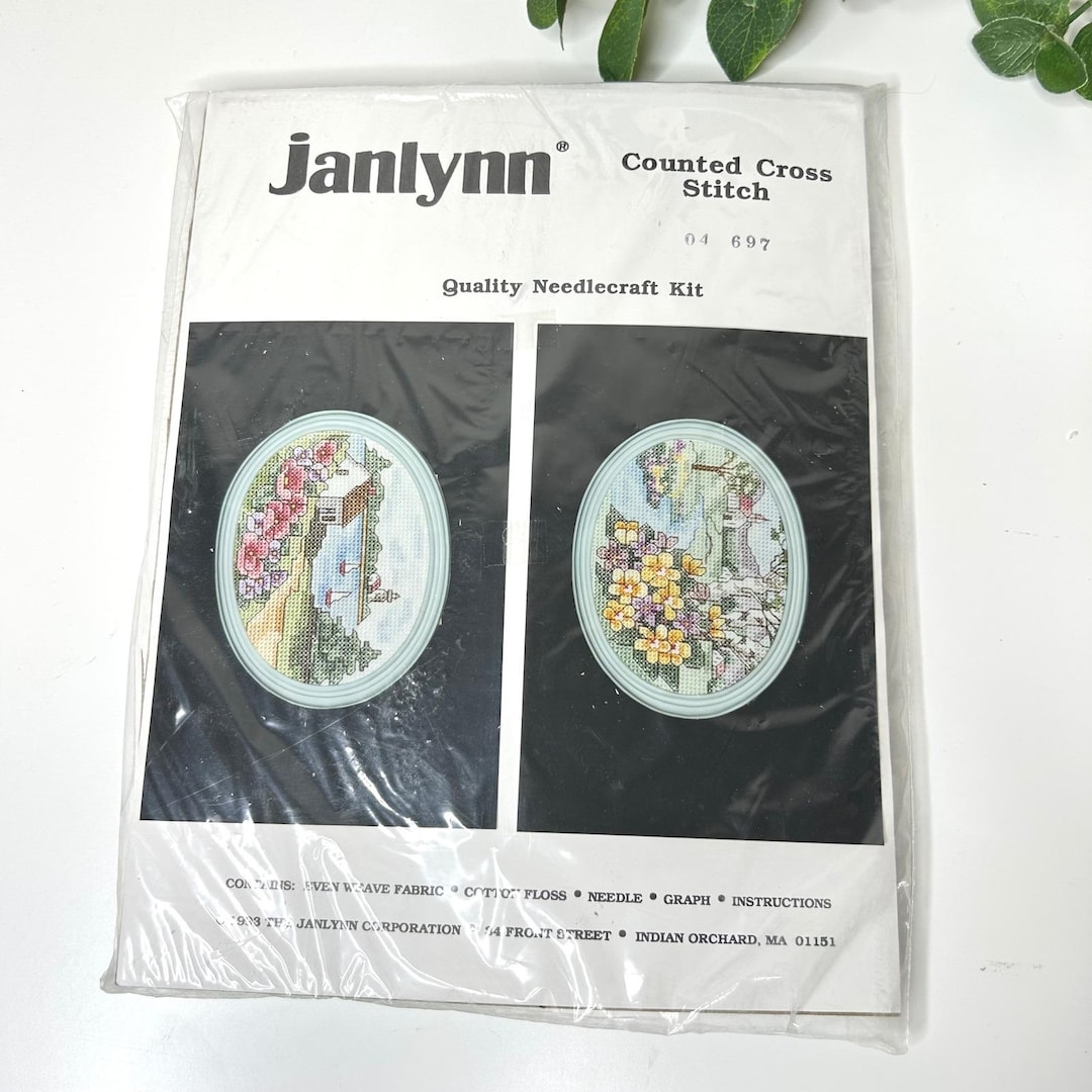 Janlynn Counted Cross Stitch Kit House Needlecraft Sealed Vintage - Etsy
