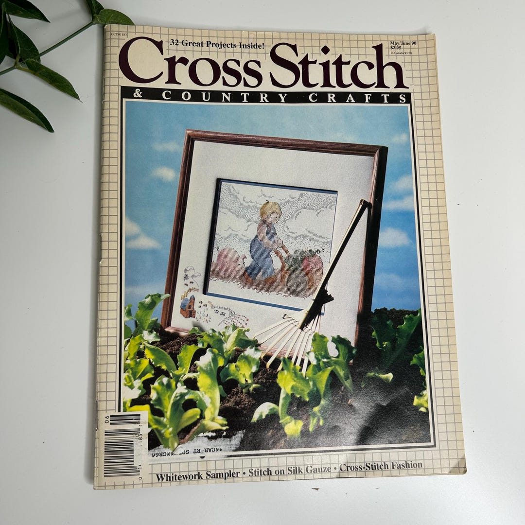Cross Stitch & Country Crafts Magazine May / June 1990 - Etsy
