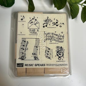 Stampin up Music Speaks Rubber Stamp Set 1994 Music Notes Crafting ...