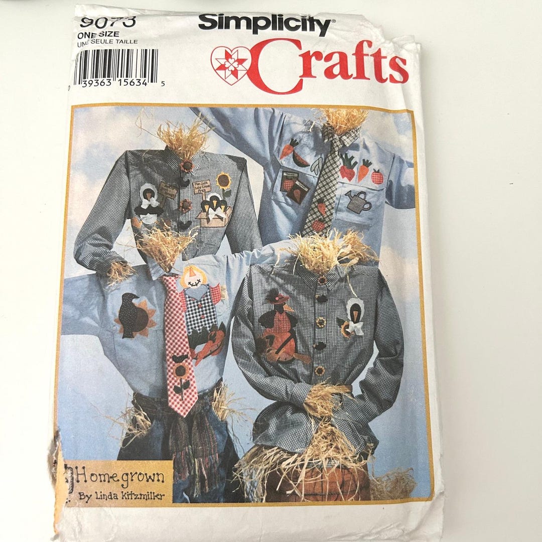 Simplicity Crafts Sewing Pattern 9073 Homegrown Scarecrow Appliqué One ...
