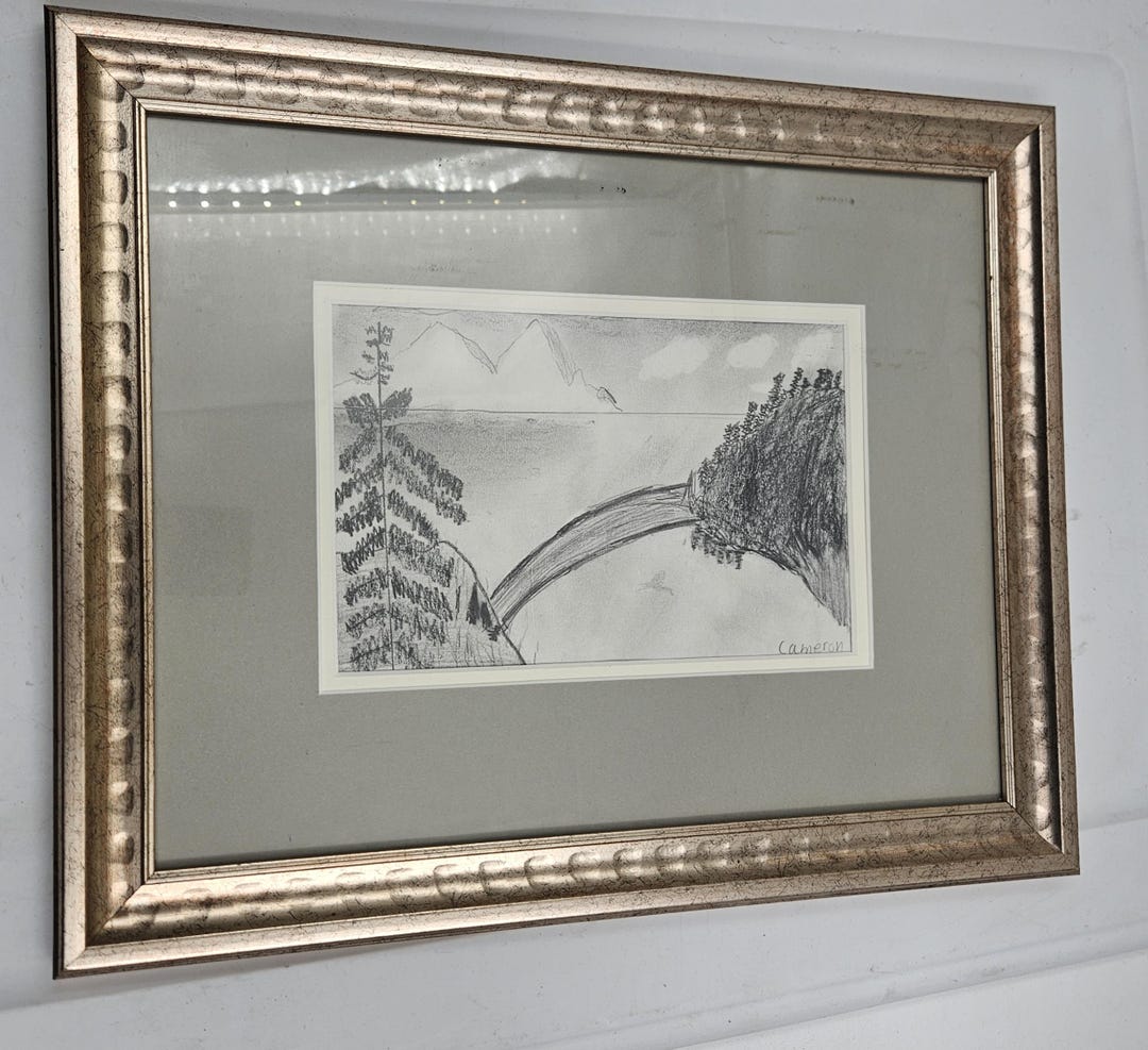 Vintage, Pencil Drawing, Artist Signature Cameron - Etsy