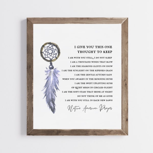 Native Memorial Prayer - Etsy