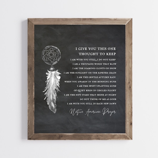 Native Americans Grief Poem - Etsy UK