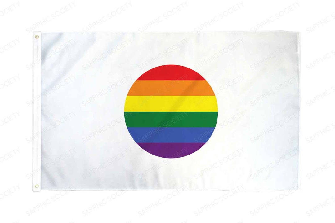 Japanese Gay Pride Flag 3'x5' LGBTQ Indoor Outdoor Waterproof Poly Flag ...