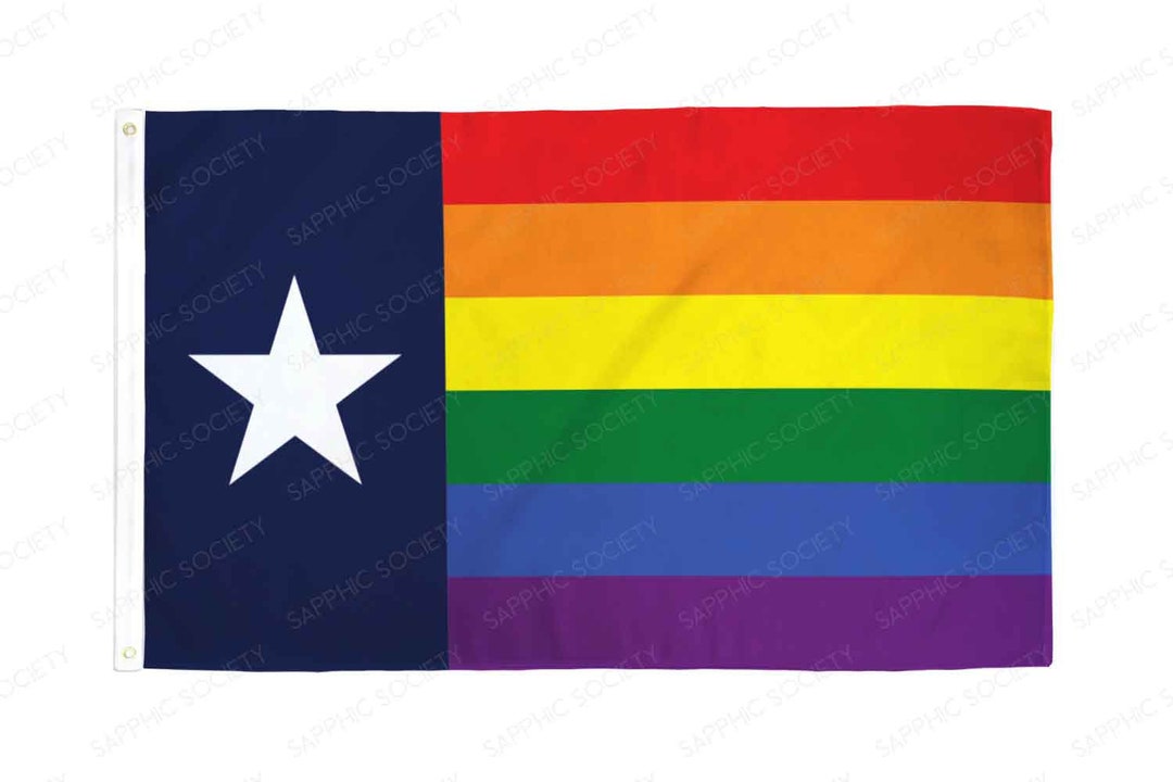 Texas Gay Pride Flag 3'x5' LGBTQ Indoor Outdoor Waterproof Poly Flag TX ...