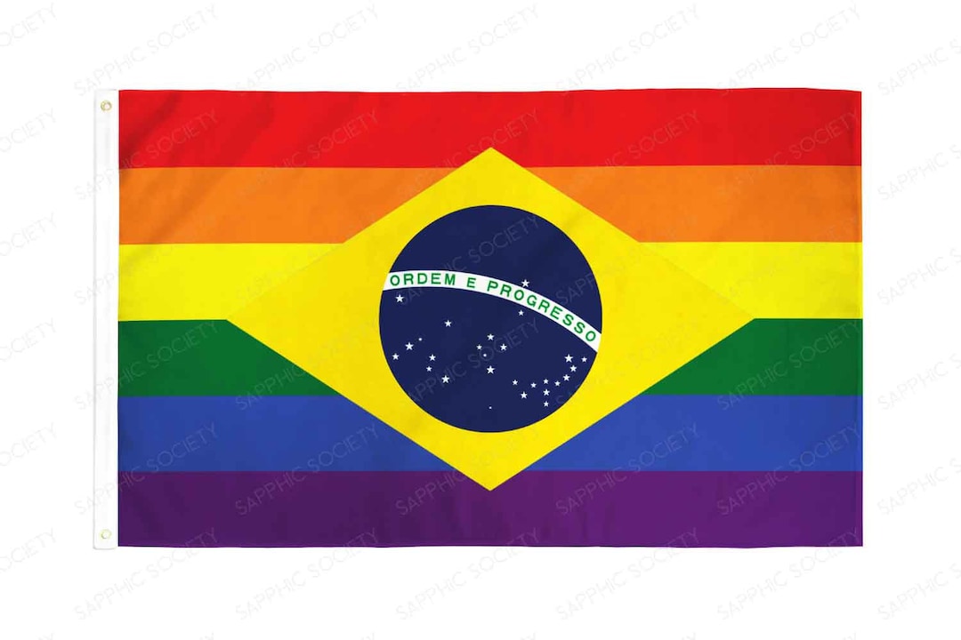 Brazil Gay Pride Flag 3'x5' LGBTQ Indoor Outdoor Waterproof Poly Flag ...