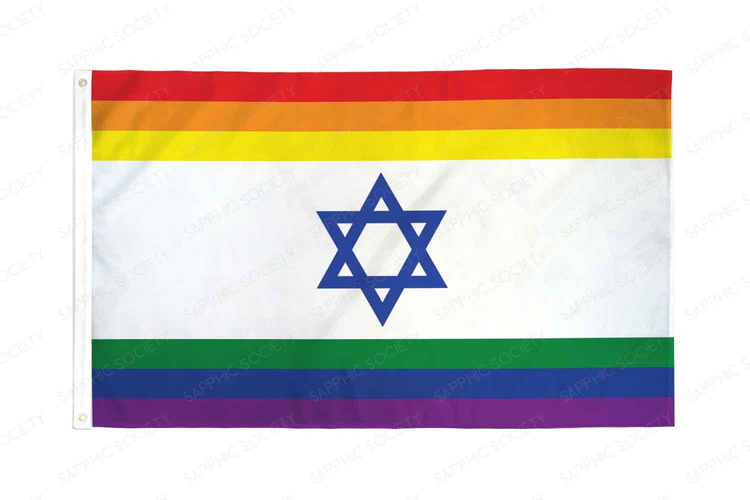 Israel Gay Pride Flag 3'x5' LGBTQ Indoor Outdoor Waterproof Poly Flag ...