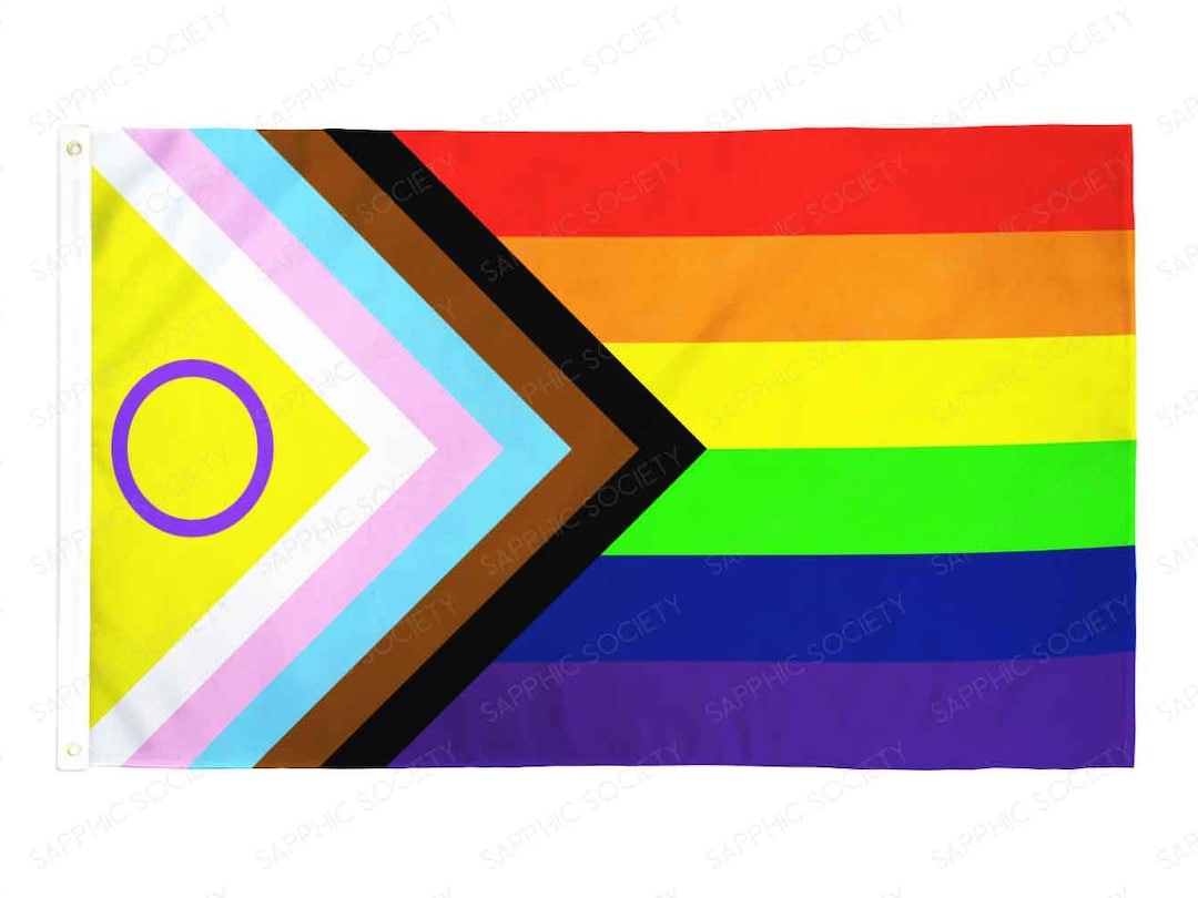 Intersex Inclusive Progress Pride Flag LGBTQ 3'x5' Indoor Outdoor ...