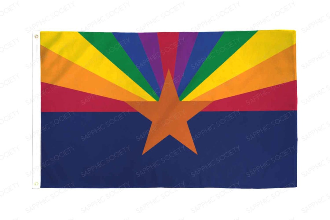 Arizona Gay Pride Flag 3'x5' LGBTQ Indoor Outdoor Waterproof Poly Flag ...