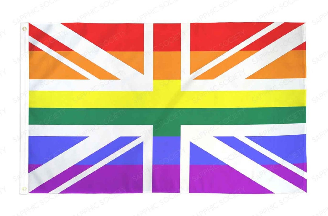 British Pride Flag 3'x5' LGBTQ Indoor Outdoor Waterproof United Kingdom ...