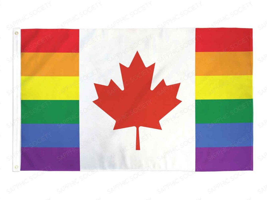 Canadian Pride Flag LGBTQ 3'x5' Indoor Outdoor Waterproof Polyester ...