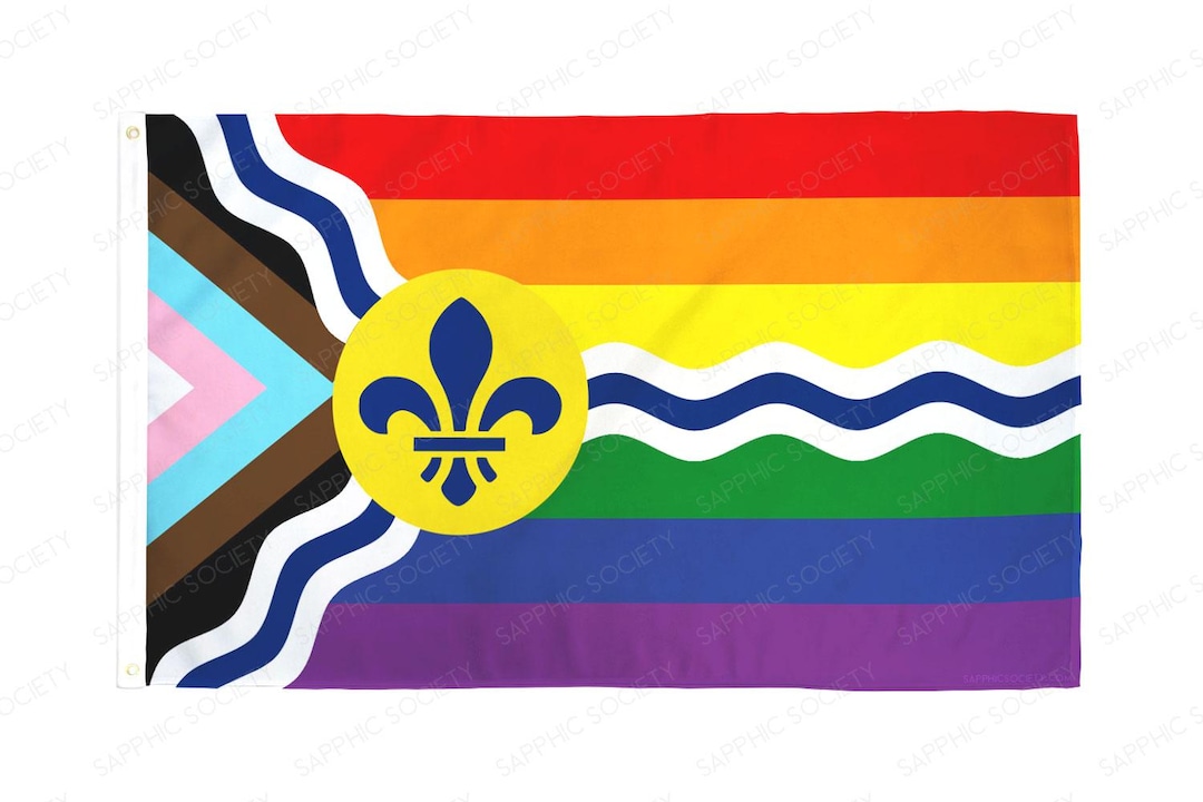 St. Louis LGBTQ Pride Flag 3'x5' Indoor Outdoor Waterproof Polyester ...