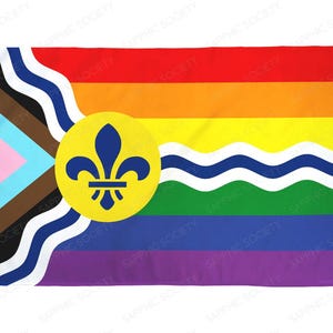 St. Louis LGBTQ Pride Flag 3'x5' Indoor Outdoor Waterproof Polyester ...