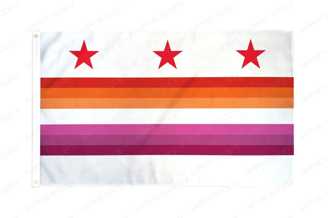 Washington D.C. Lesbian Pride Flag 3'x5' LGBTQ Indoor Outdoor ...