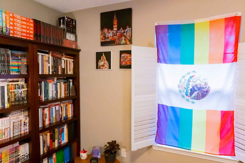 Mexican Pride Flag LGBTQ Indoor Outdoor Waterproof Mexico Flag Intersex ...