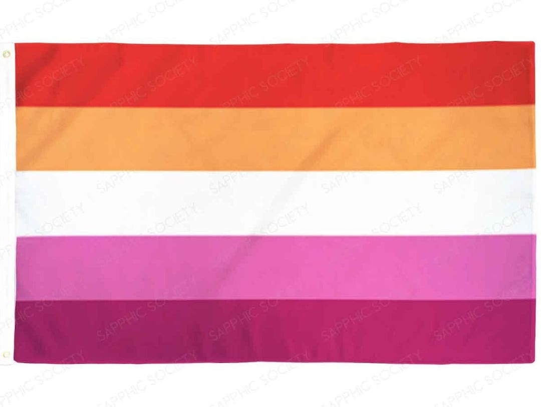 Lesbian Pride Flag 3'x5' LGBTQ Indoor Outdoor Waterproof Polyester Wlw ...