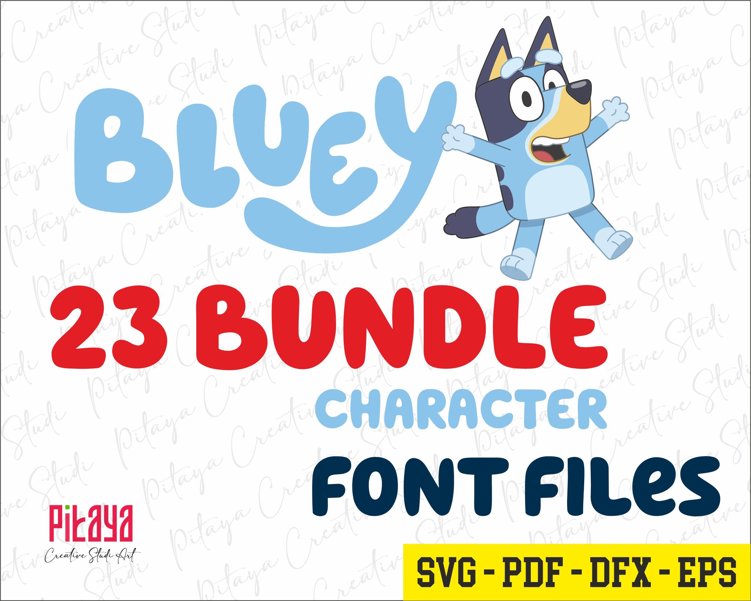Bluey Font and Characters SVG PNG Eps TTF and Dfx Pack - Etsy Australia