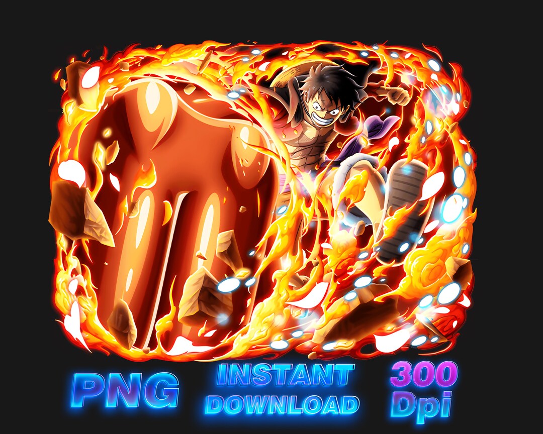 Monkey D. Luffy PNG One Piece Png Anime Png One Piece Luffy - Etsy Hong ...