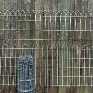100 Ft X 4 Ft Galvanized Loop Woven Wire Old Fashioned Yard Fence ...