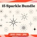 Sparkle Star SVG Bundle 15 Designs Sparkle Stars SVG SVG Files for Cricut Hand Drawn Star Vector ...