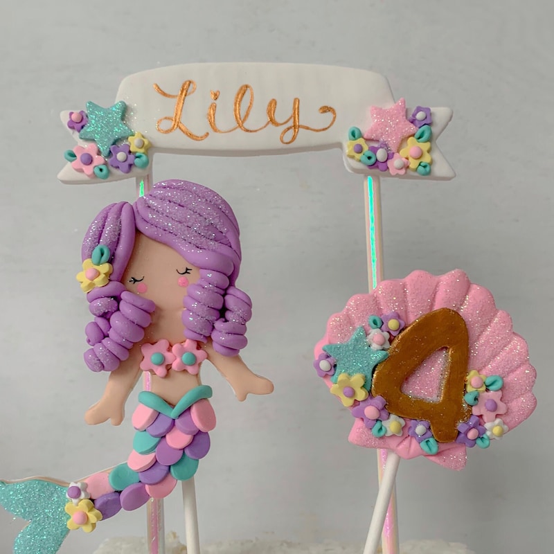 Mermaid Cake Topper - Etsy