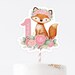 Fox Cake Topper for Baby's 1st Birthday, Cute Fox Centerpiece, Fox ...