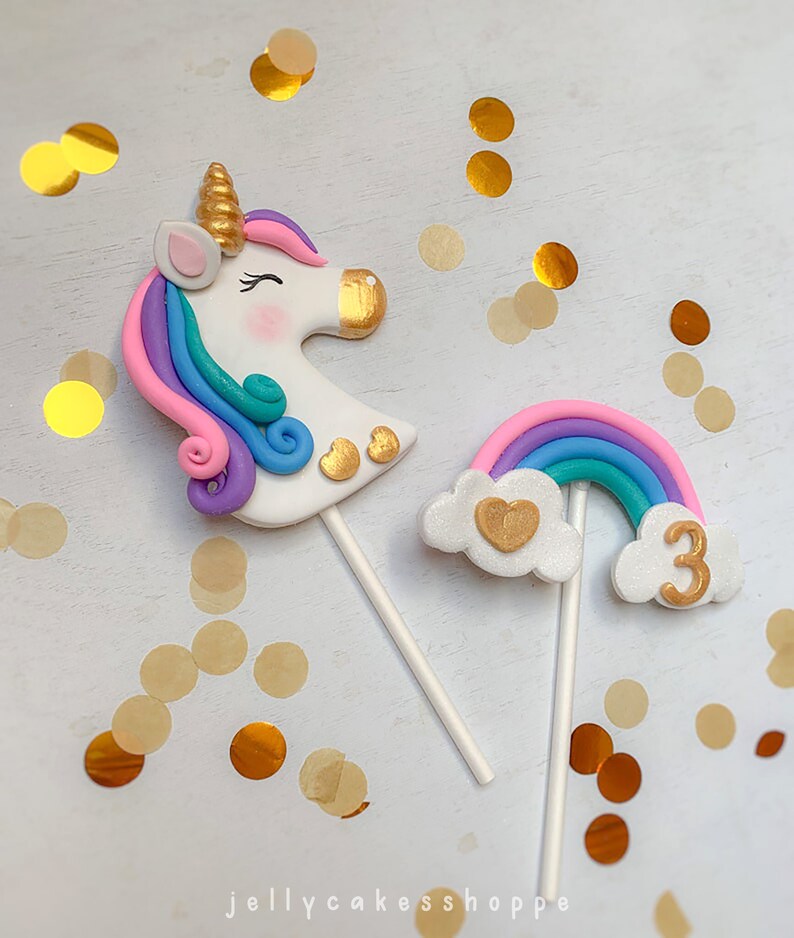 Personalized Unicorn Cake Topper Non Edible Cake Topper Etsy