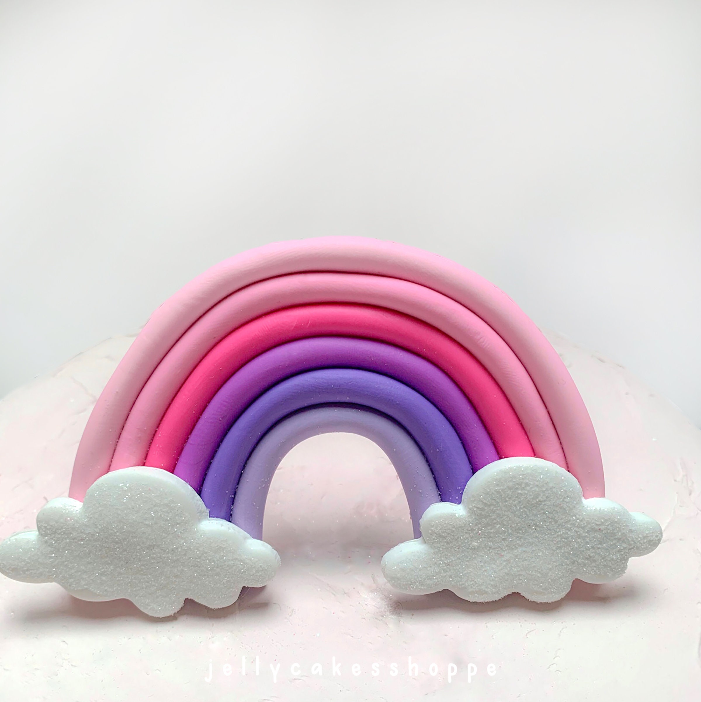 Pastel Rainbow Cake Topper, Rainbow Birthday, Rainbow Baby Shower ...
