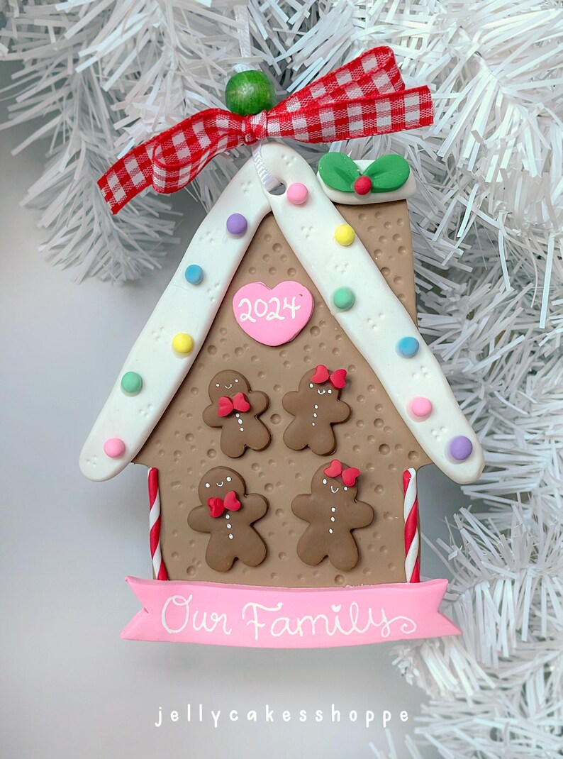 Personalized Gingerbread Family Christmas Ornament, Gingerbread House ...