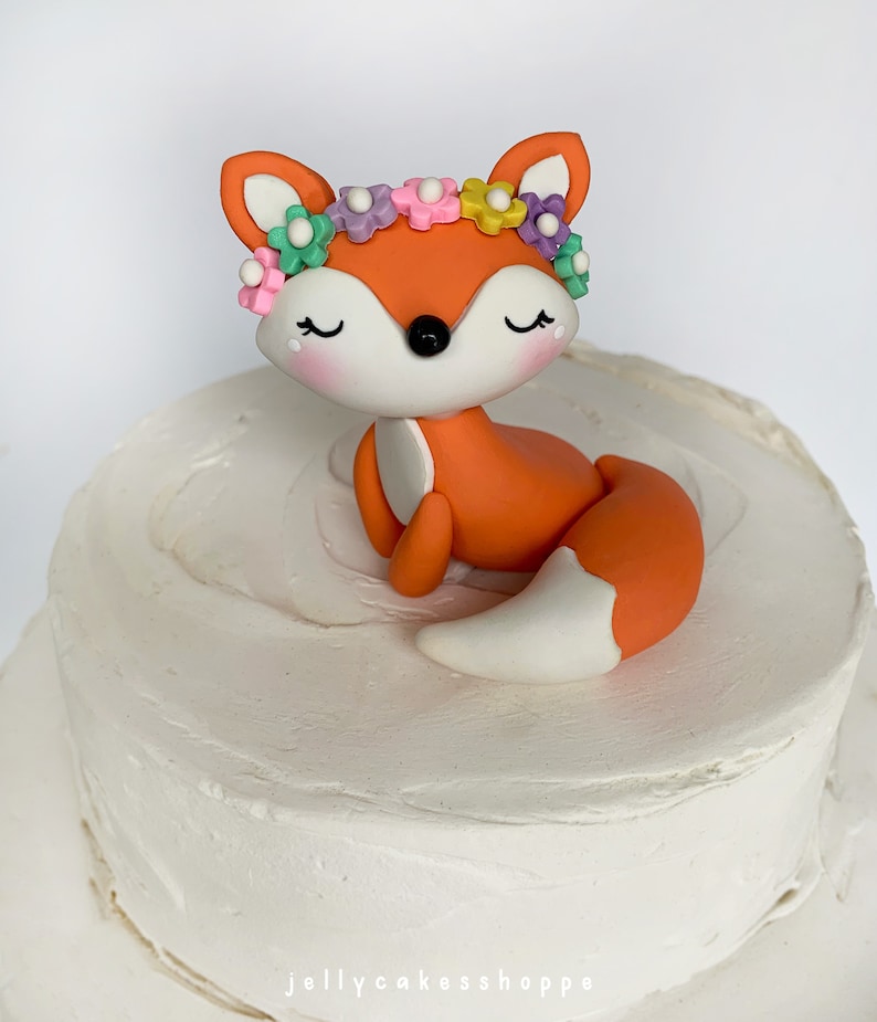 Fox Cake Topper Nonedible Woodland Cake Decoration Woodland - Etsy