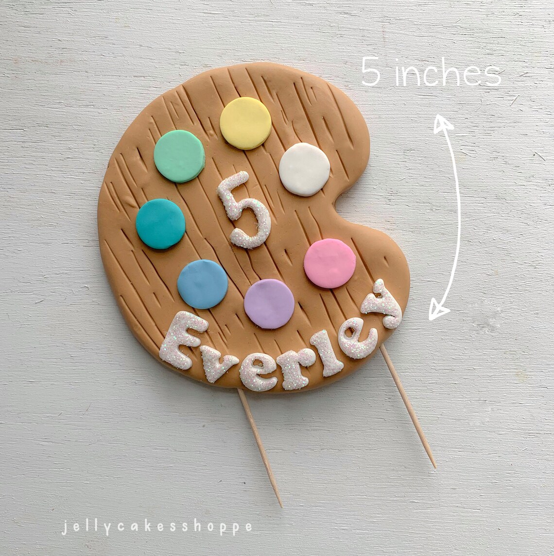 Paint Palette Cake Topper, Art Party Cake Decoration, Nonedible ...