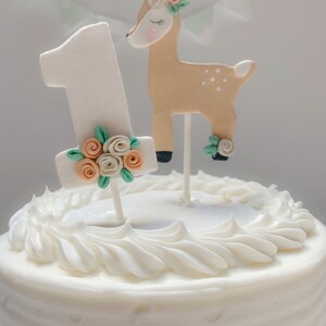 Woodland Deer Cake Topper, Non Edible Cake Topper, Woodland Animals ...