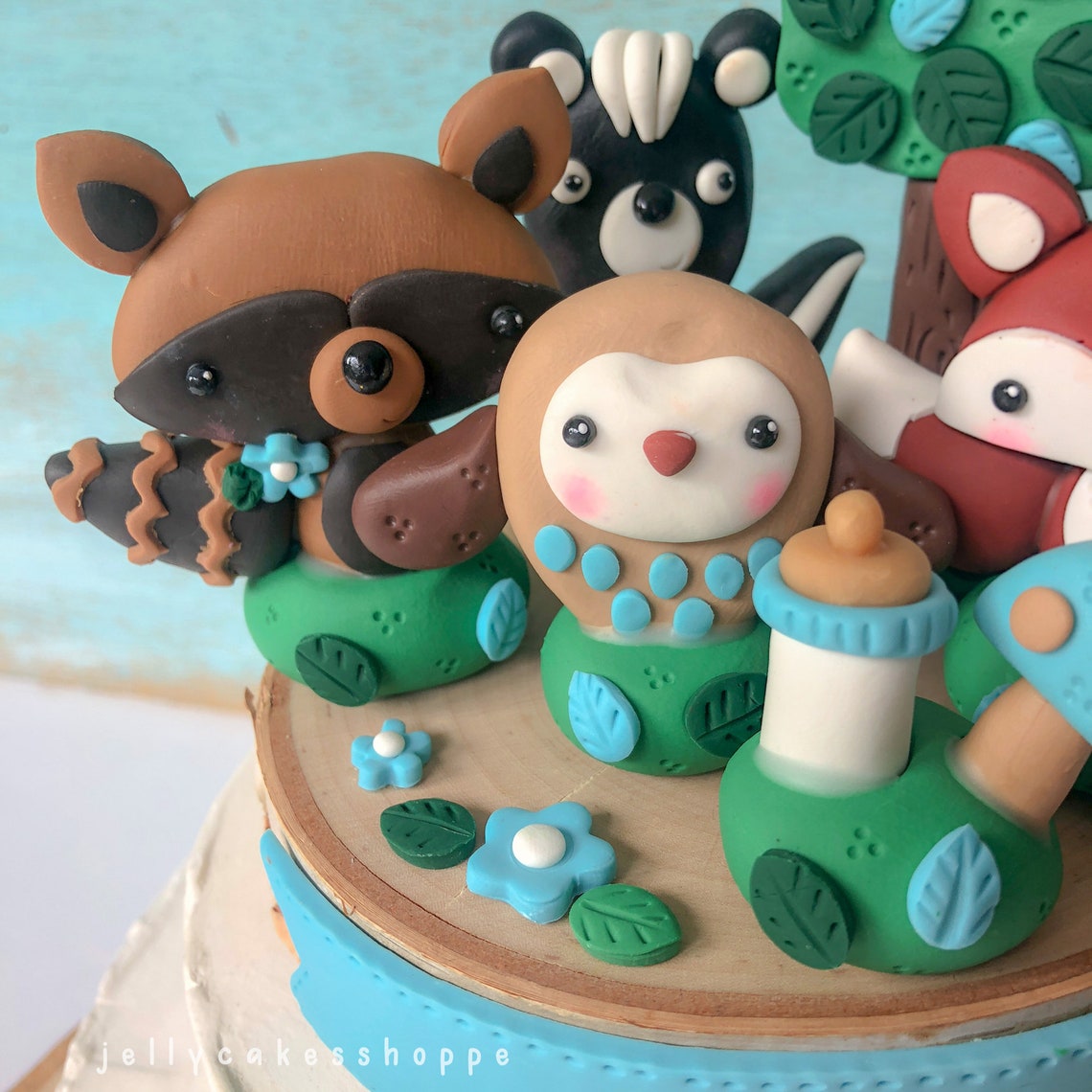 Forest Animals Cake Topper for Boy, Nonedible, Personalized, Woodland ...