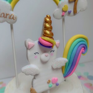 Caticorn Cake Topper, Non Edible Cake Topper, Personalized Kittycorn ...