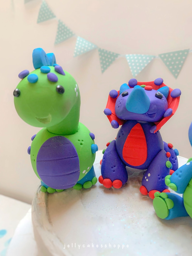 Dinosaur Cake Topper, Non Edible Cake Topper for Boy, Dinosuar Birthday ...
