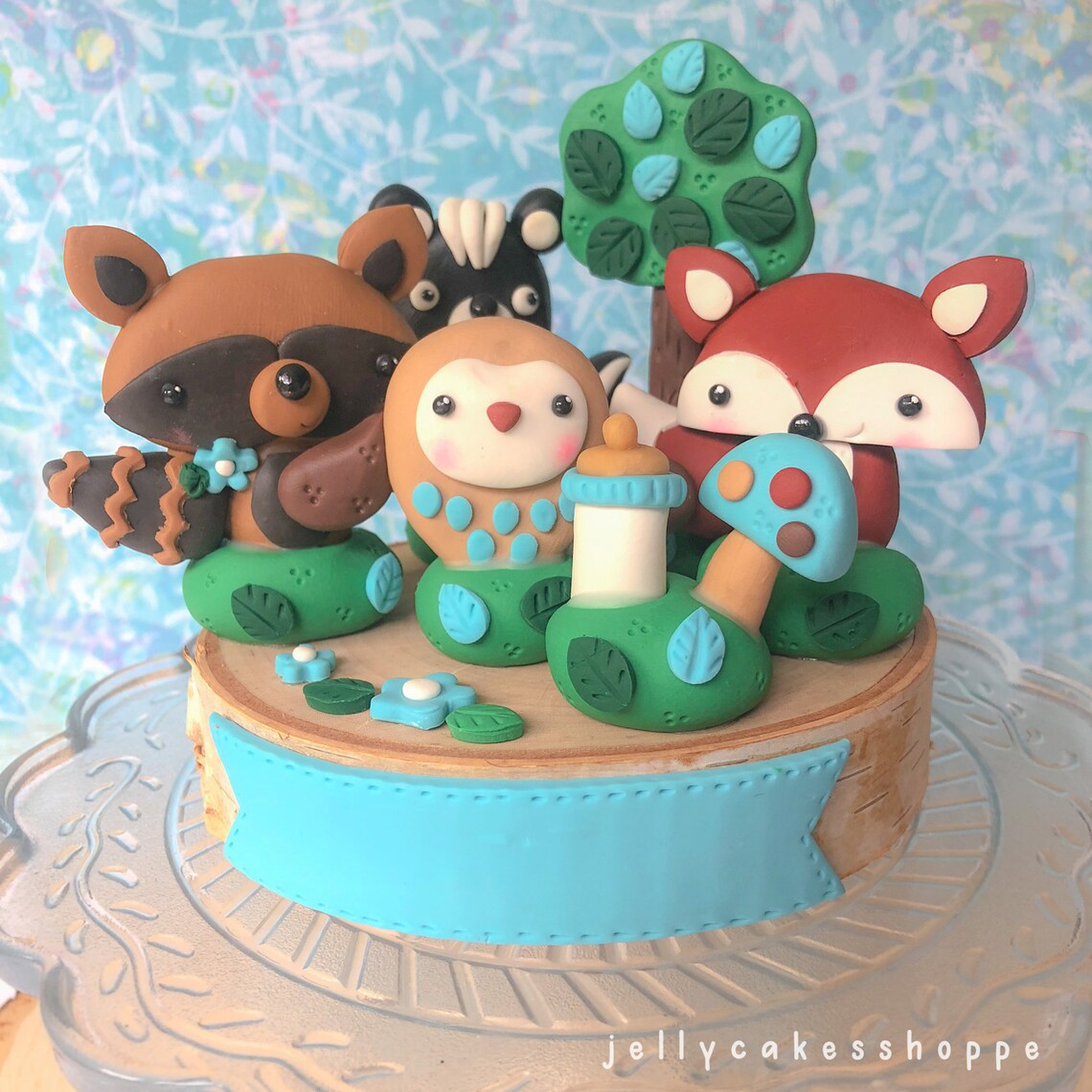 Forest Animals Cake Topper for Boy, Nonedible, Personalized, Woodland ...