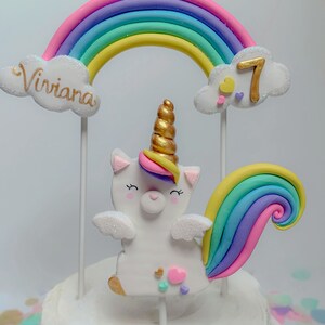 Caticorn Cake Topper, Non Edible Cake Topper, Personalized Kittycorn ...